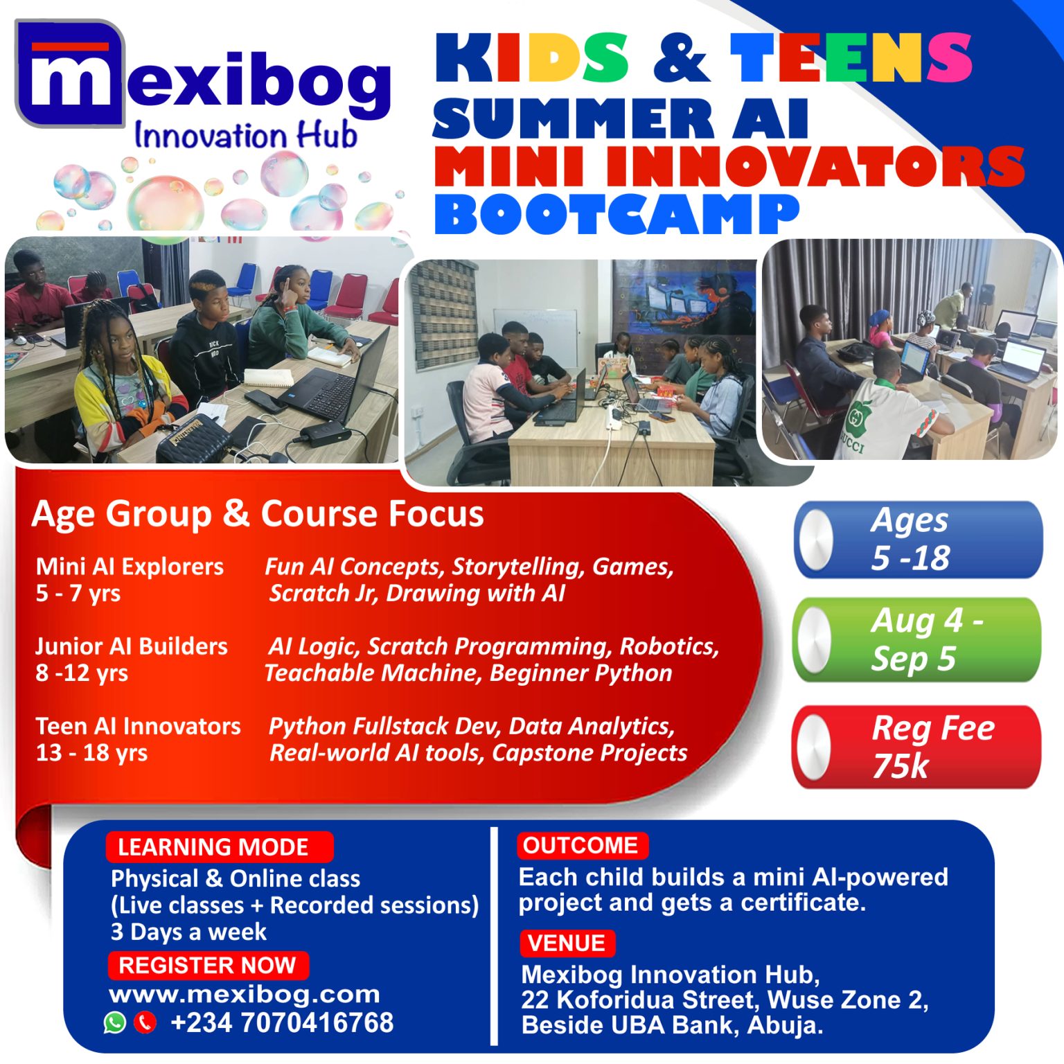 Join the Kids & Teens Summer AI Mini Innovators Bootcamp at Mexibog Innovation Hub! - Mexibog ...
